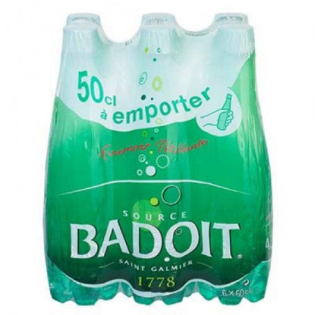 EAU MINERALE GAZEUSE BADOIT PACK 6X50CL