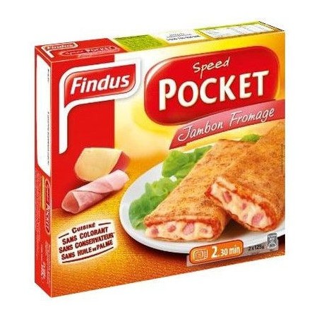 SPEED POCKET JAMBON FROMAGE 250G FINDUS